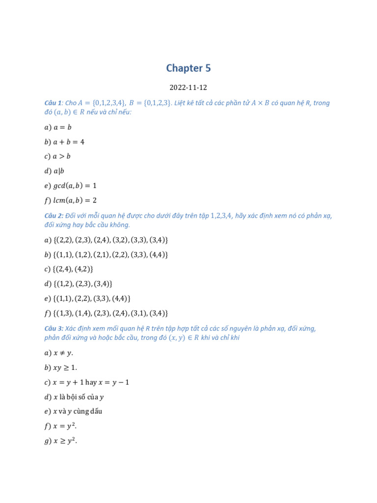 CTRR Chuong4 BT | PDF