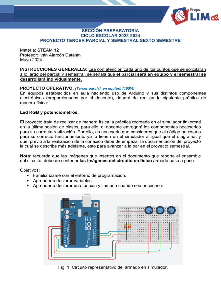 Steam Parcial Iii Sem 3a y 3B Mar 2024 | PDF