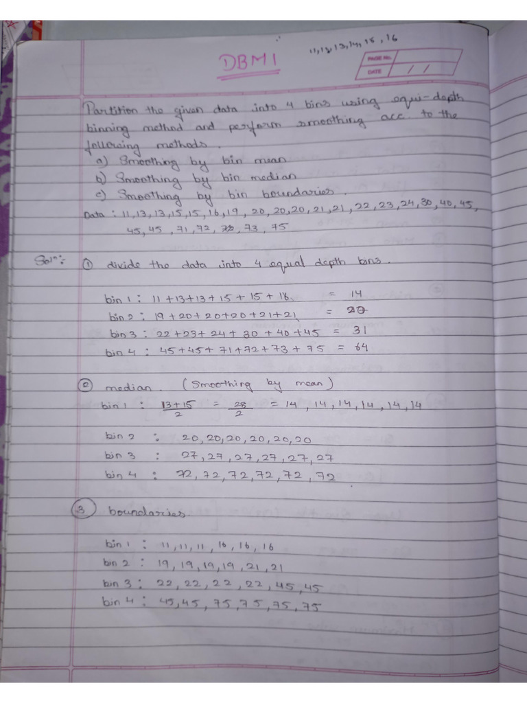 DMBI Numericals | PDF