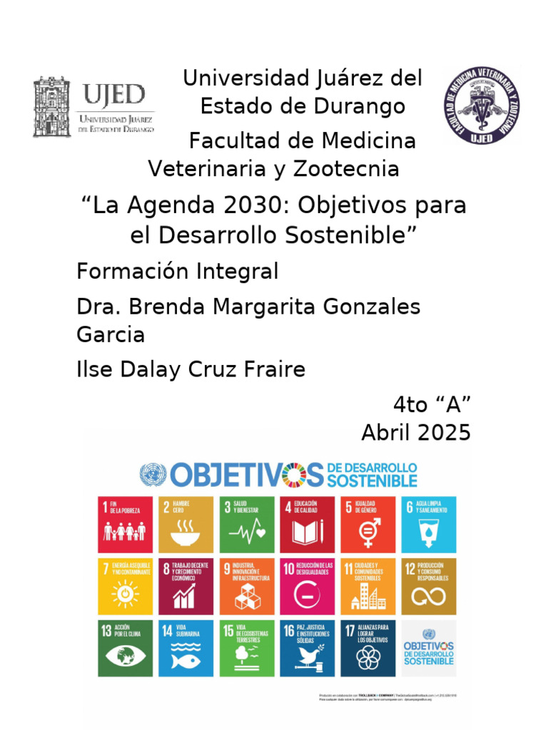 Agenda 2030 - Formacion Integral | PDF | Sustentabilidad | Residuos