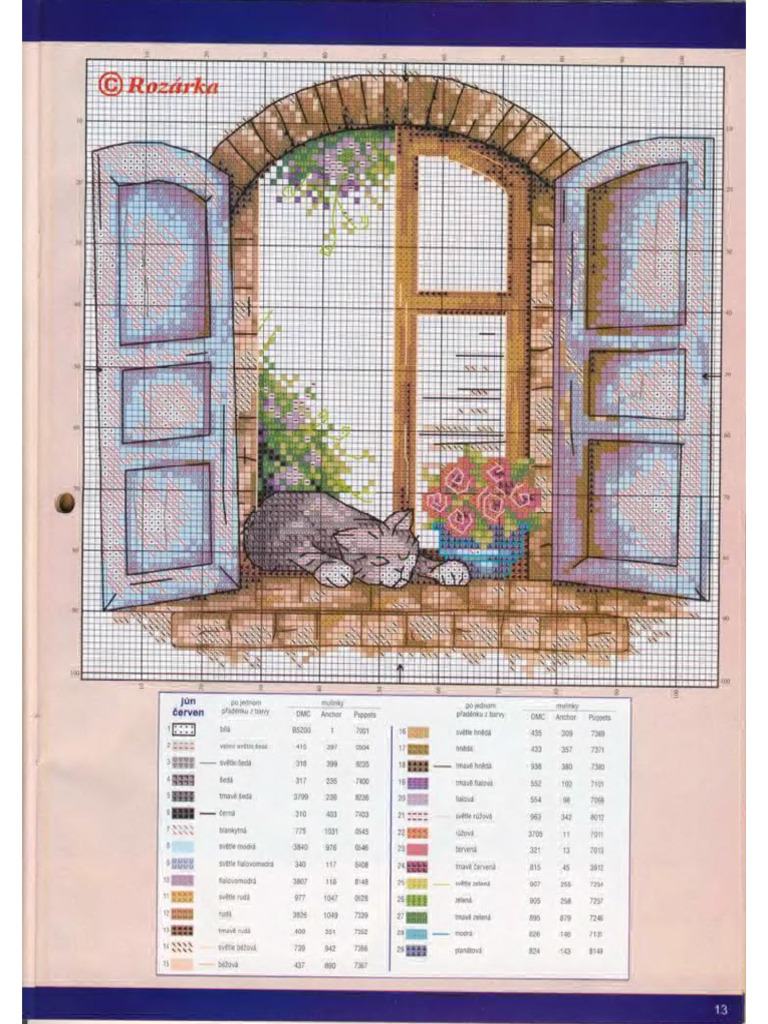 Window Cross Stitch Pattern | PDF