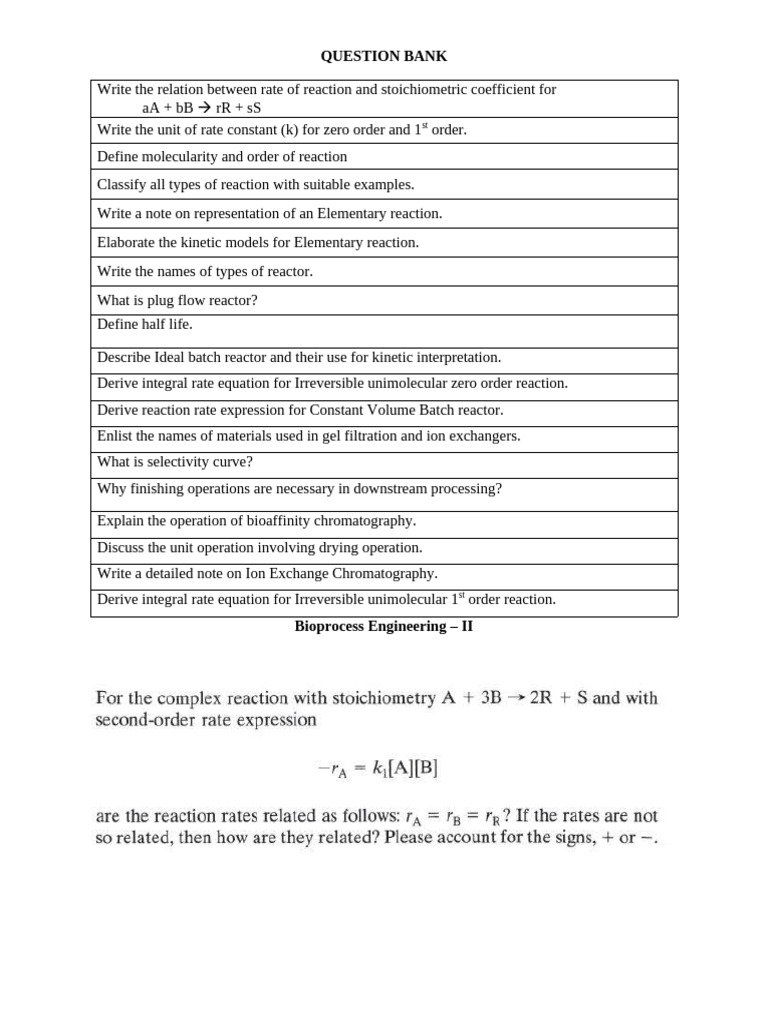 Question Bank - BBT 601 | PDF