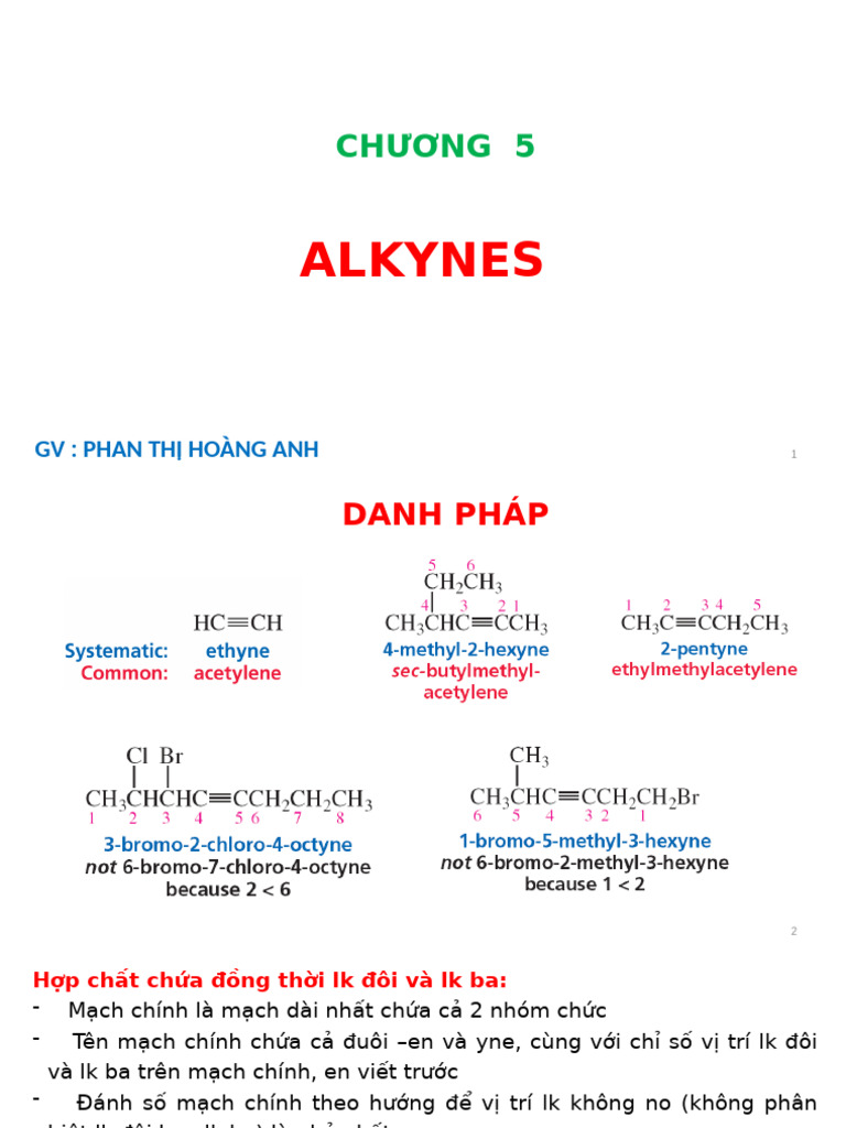Chuong 5 Alkyne 2022 (1) | PDF