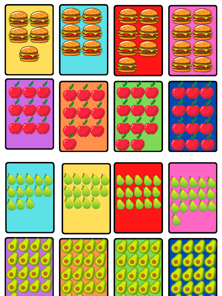 Memory Numeros y Frutaas | PDF