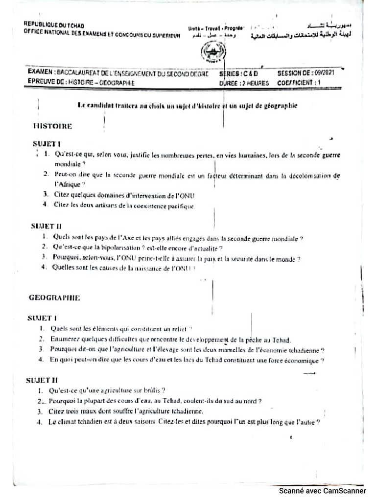 Types Bac HG | PDF