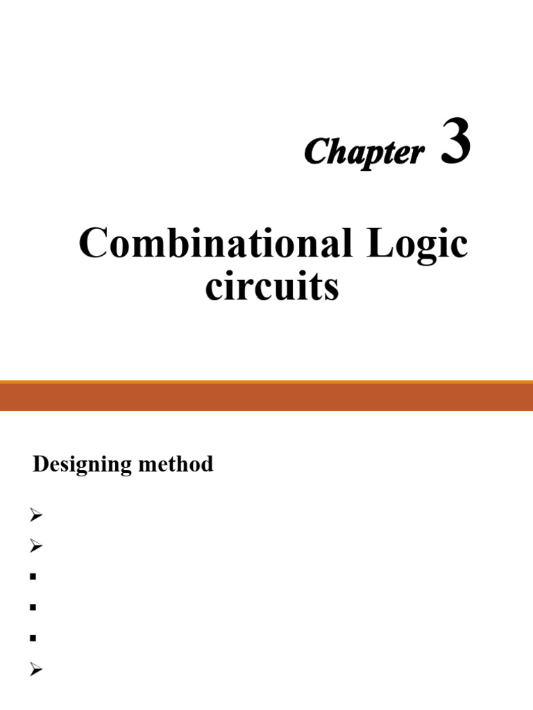 Chapter 3.1 - Combinational Logic Circuits | PDF | Logic Gate | Computer Engineering