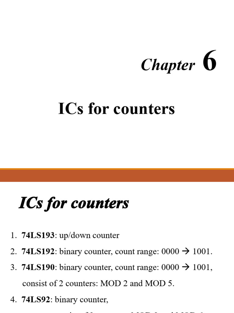 Chapter 06 - ICs For Counters | PDF | Electronics | Digital Electronics