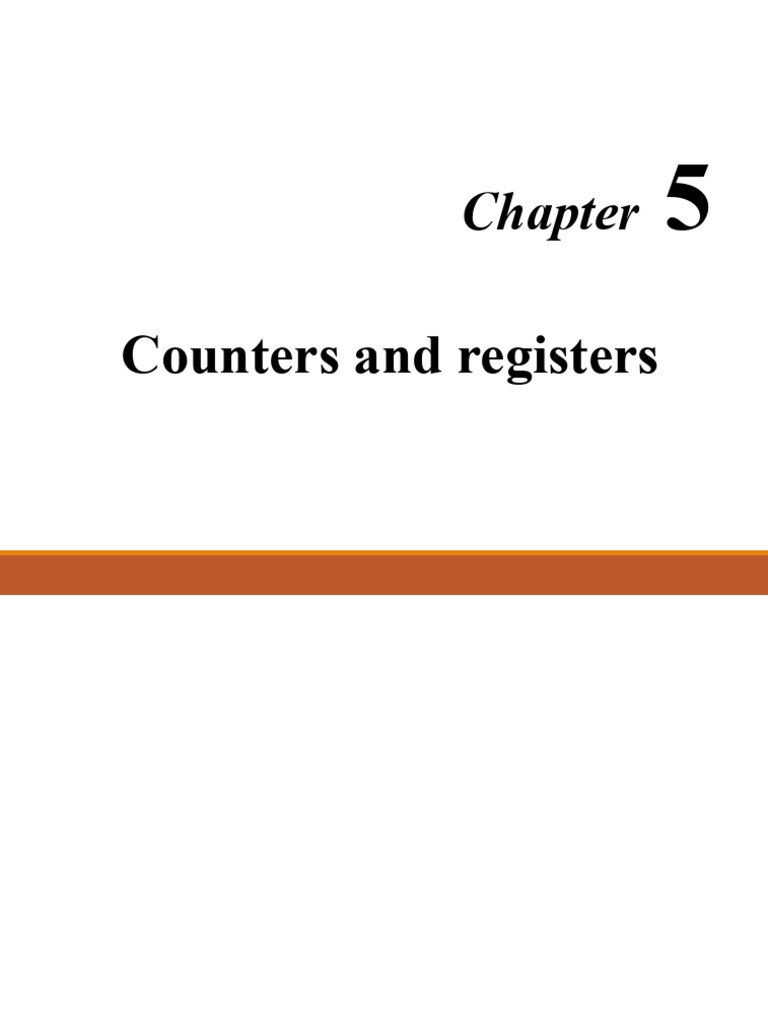 Chapter 05 - Counters and Registers (Part 01) | PDF | Computer ...