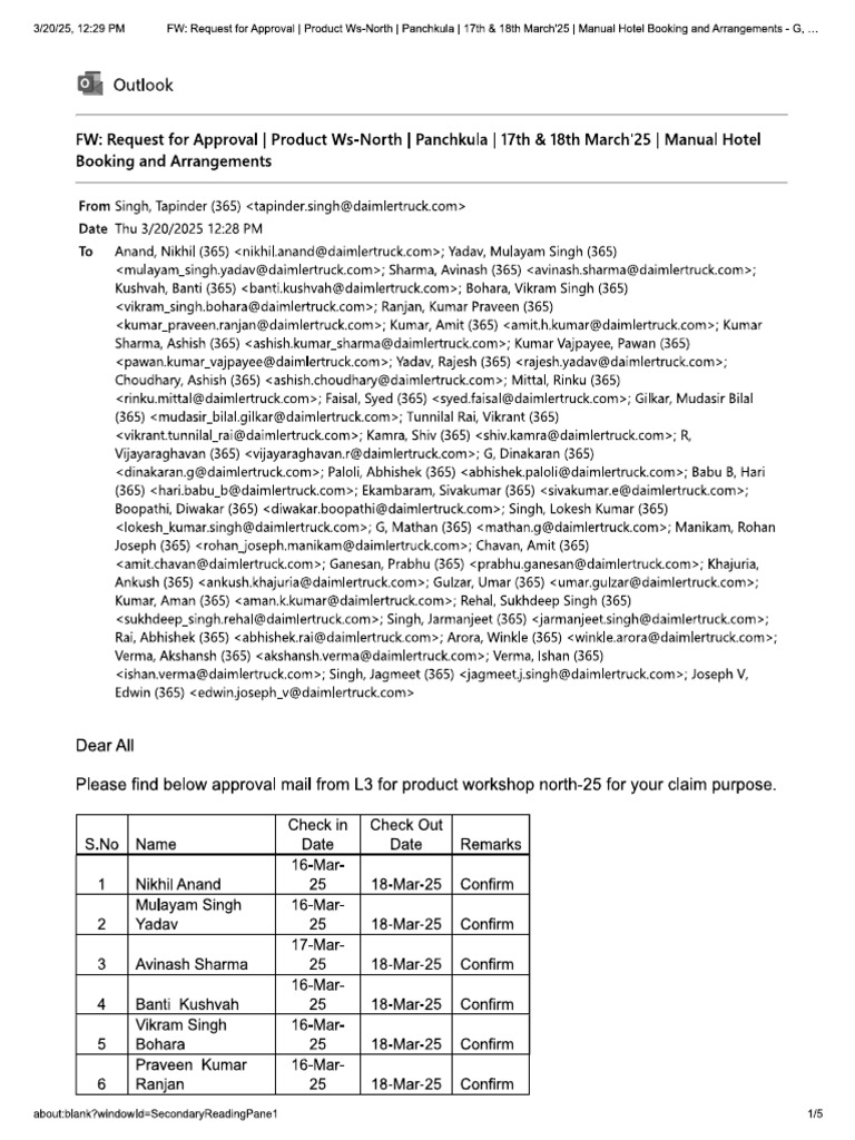 L3 Deviation Approval For Hotel Stay | PDF