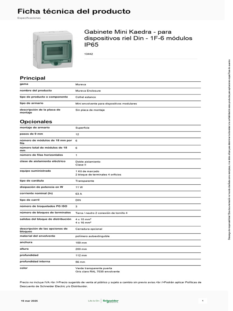 Schneider Electric_Kaedra-y-Mini-Kaedra_13442 | PDF