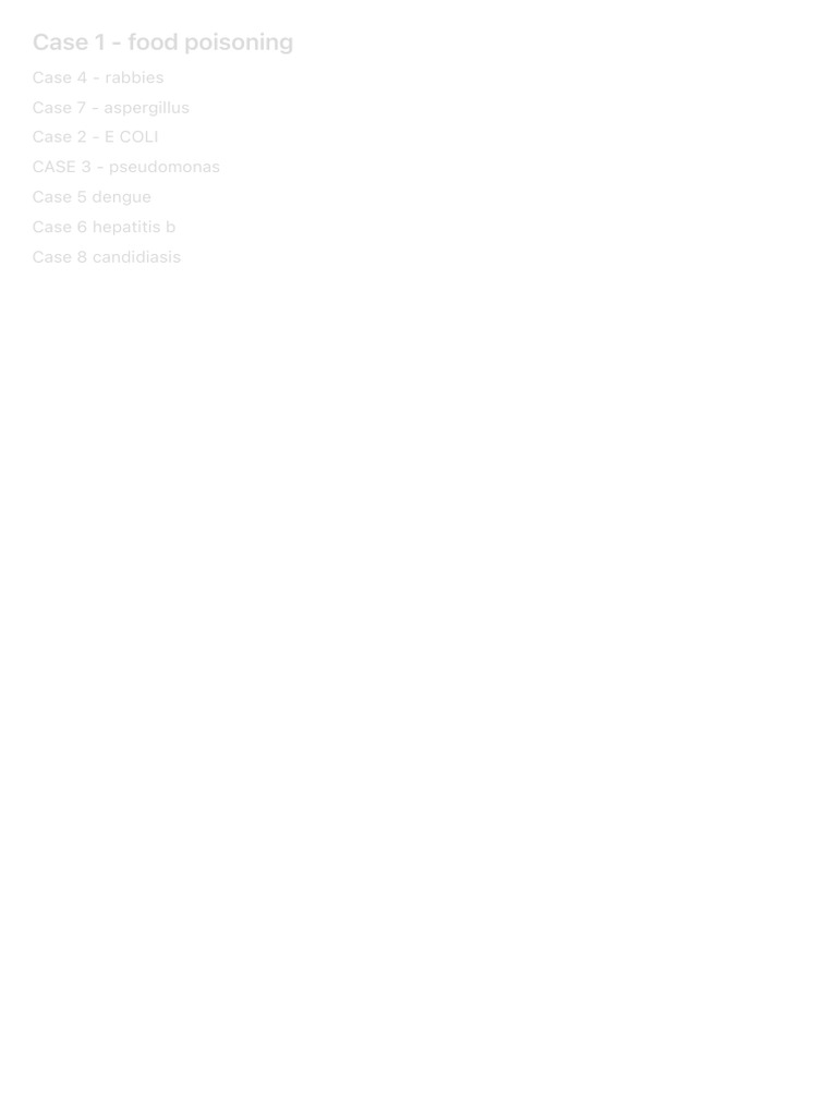 Case 1 - Food Poisoning | PDF