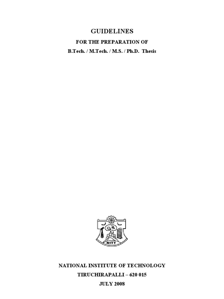 Thesis - Guidelines and Layout-How To Write | PDF