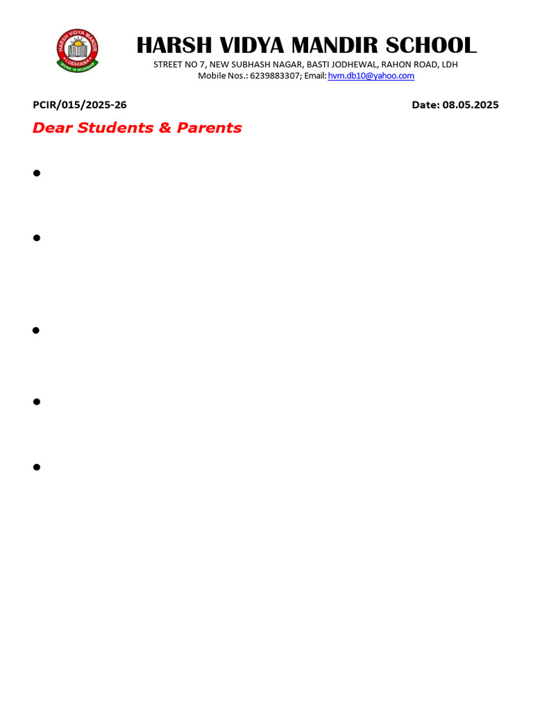 015 Important Circular | PDF