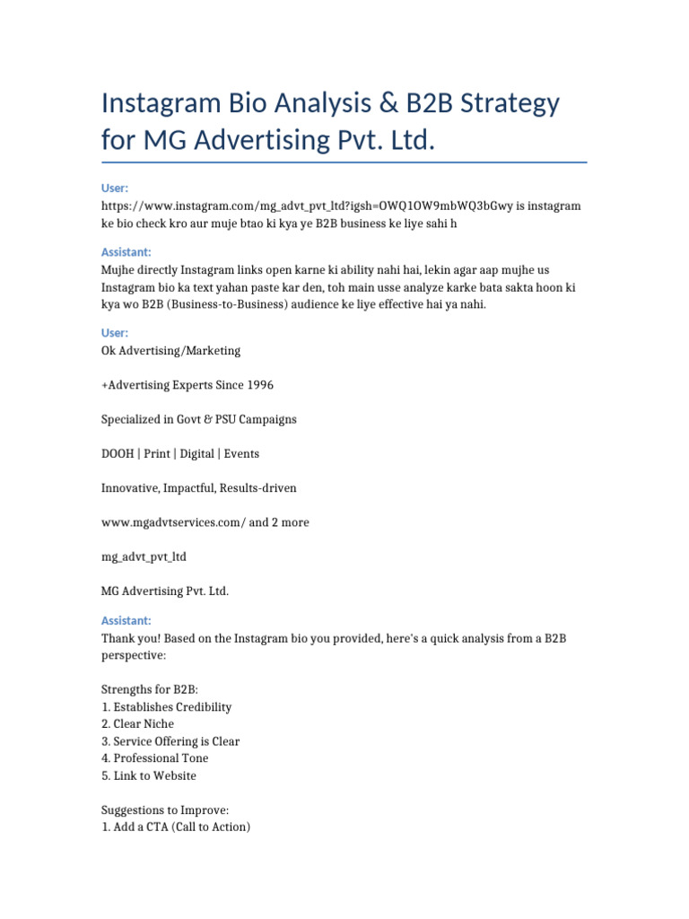 MG Advertising Instagram Strategy | PDF