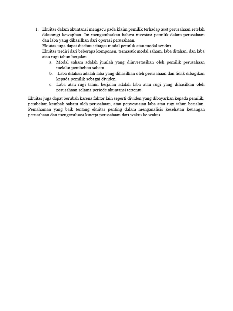 Tugas 1 Pengantar Akuntansi | PDF