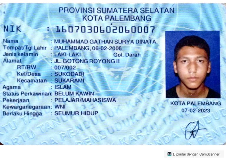 KTP - Muhammad Gathan Surya Dinata | PDF