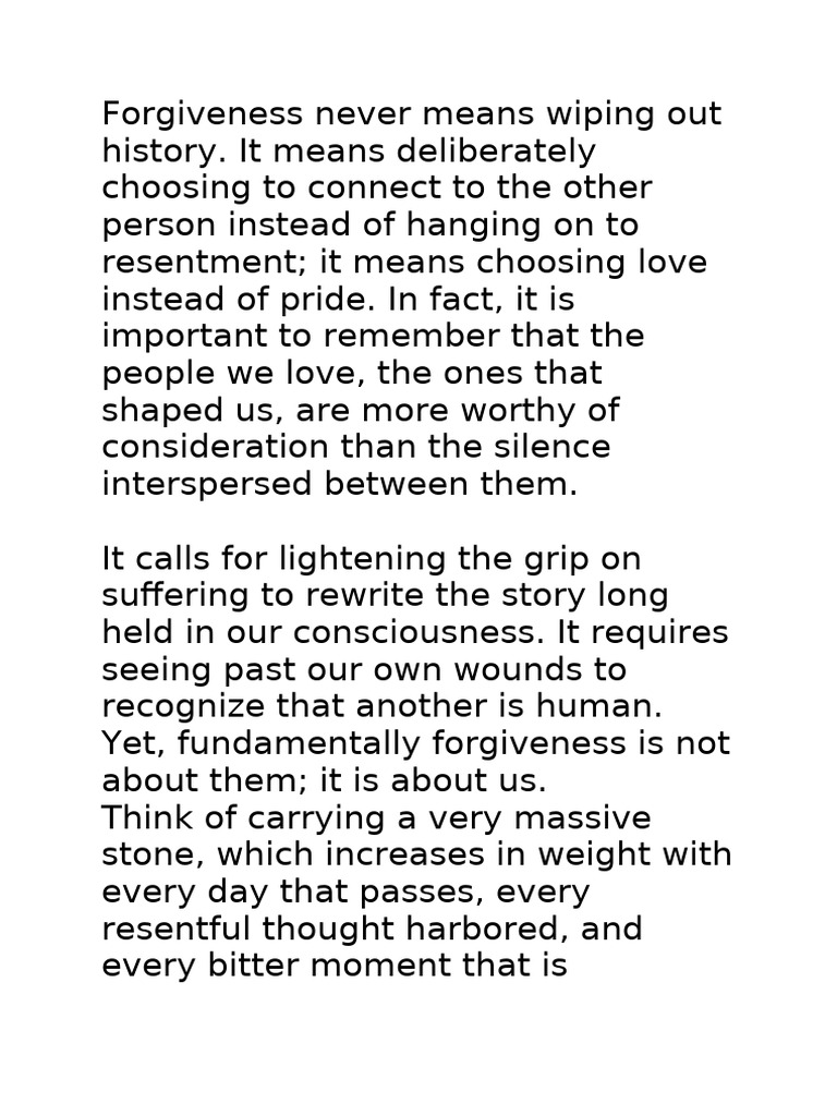 Monologue Forgiveness GR 8 | PDF