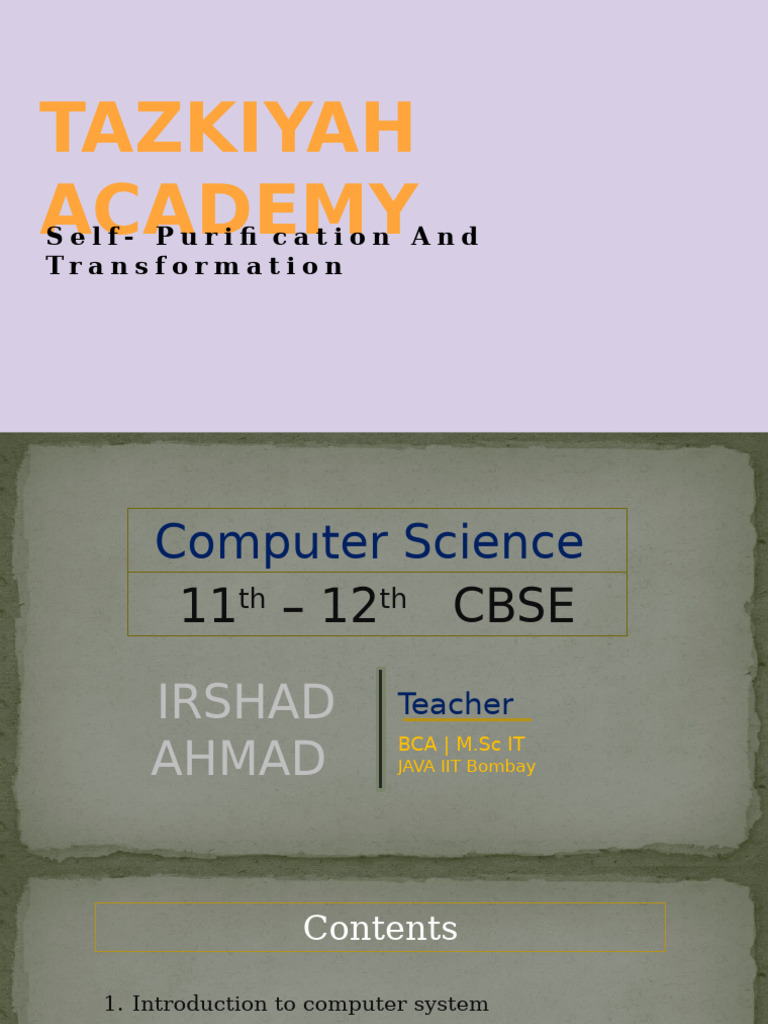Tazkiyah Academy PPT Intro | PDF