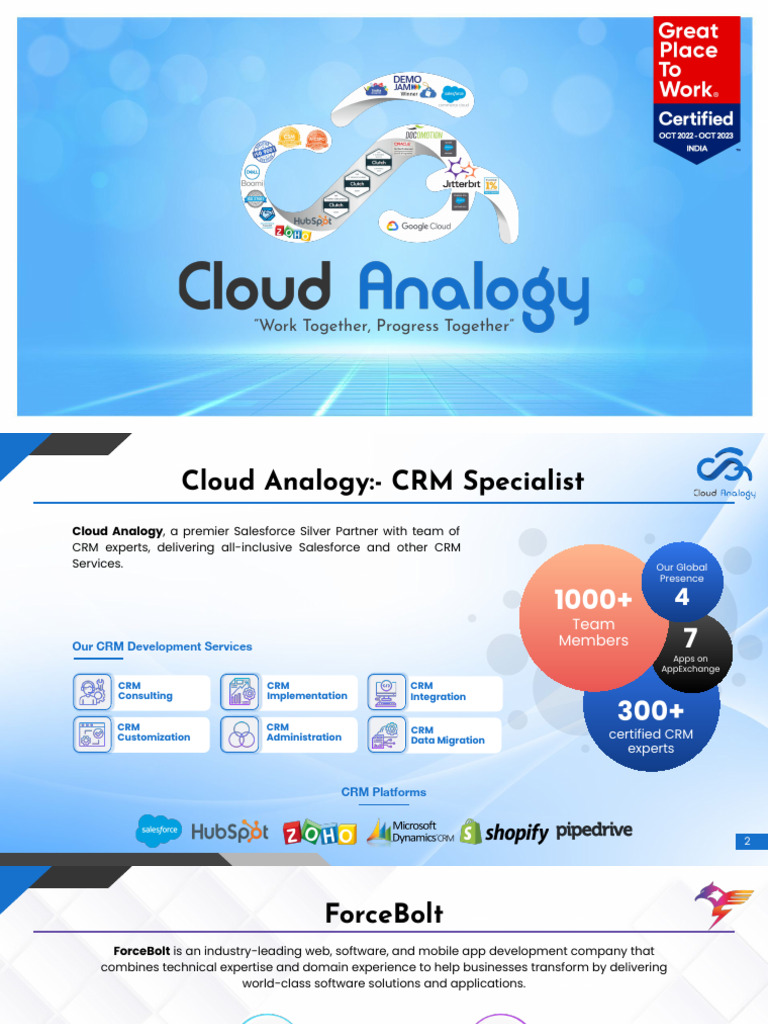 2023 Preplacement PPT - Cloud Analogy | PDF | Customer Relationship Management | Cloud Computing