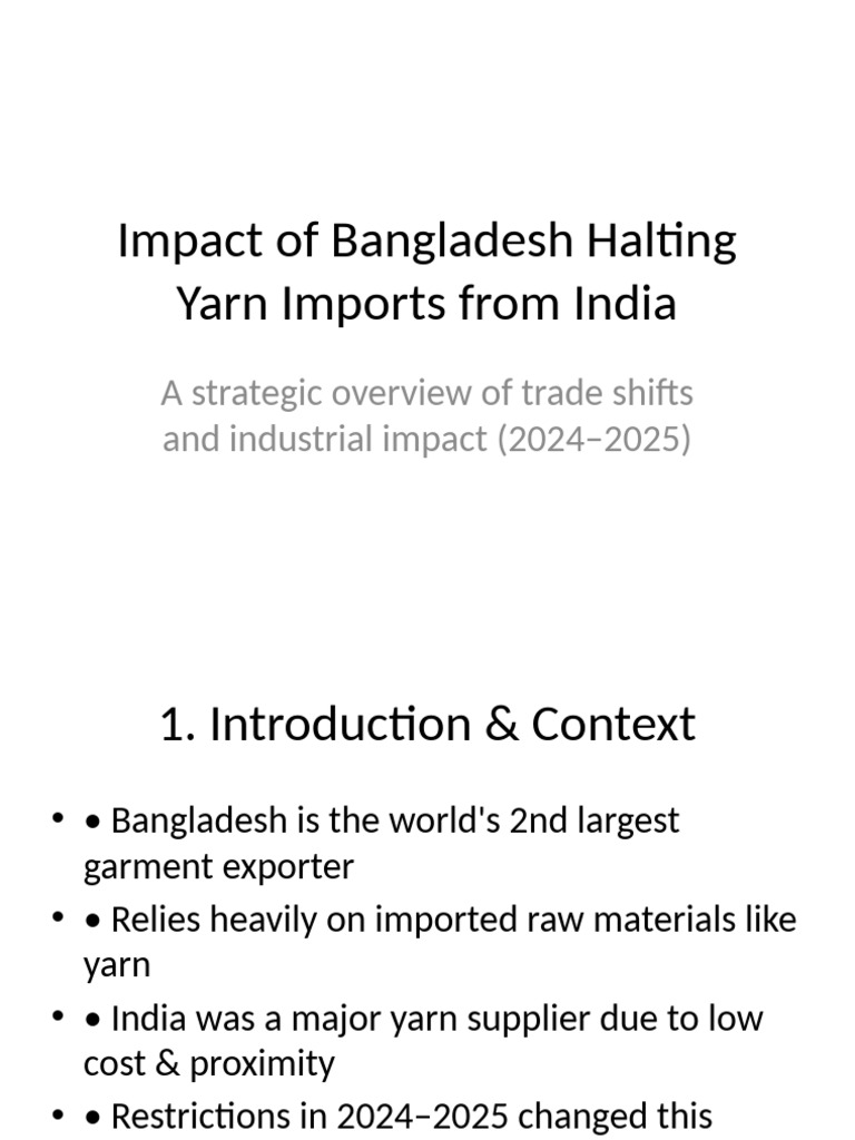 Yarn Import Impact Presentation | PDF