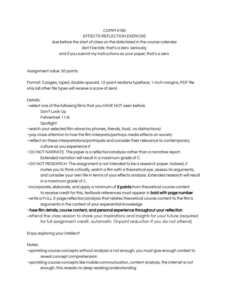 Final Paper Instructions | PDF
