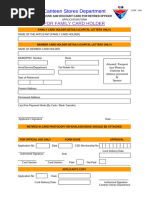 KPKB Canteen Card Form | PDF | Refrigerator