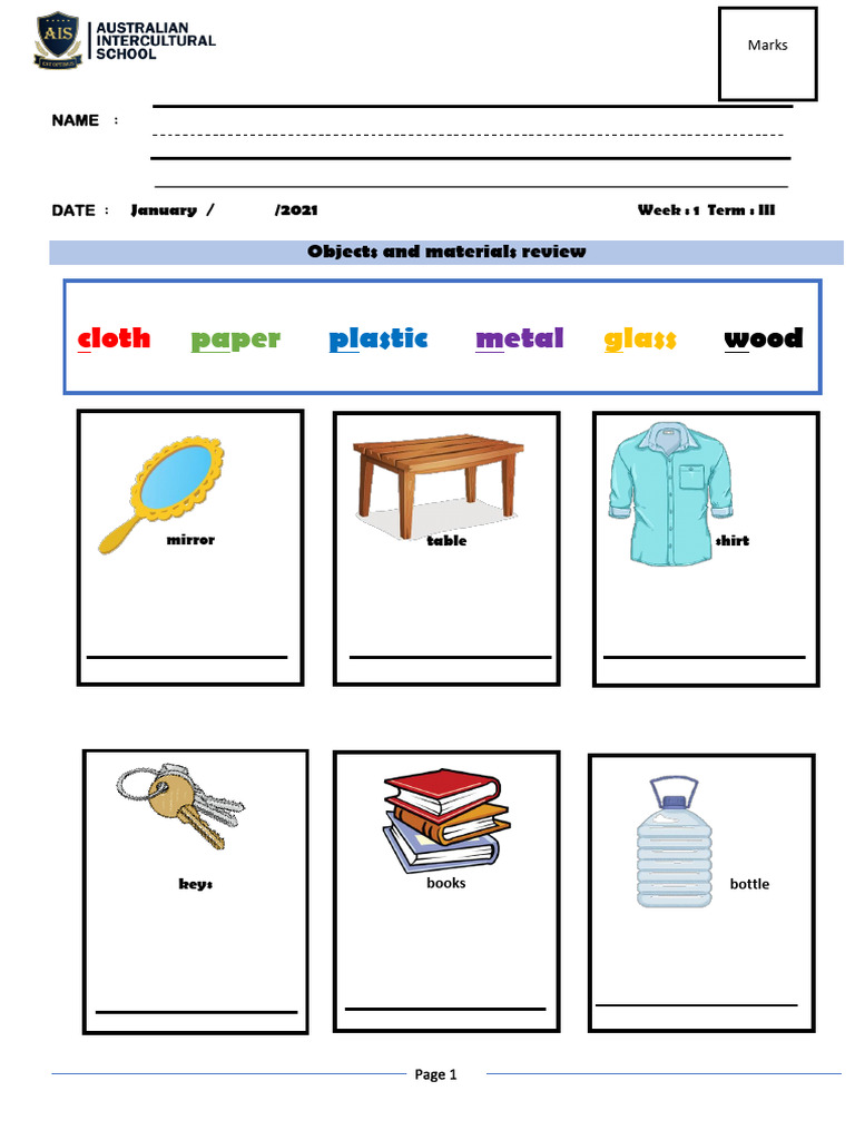 Science Week 1 Term 3 | PDF
