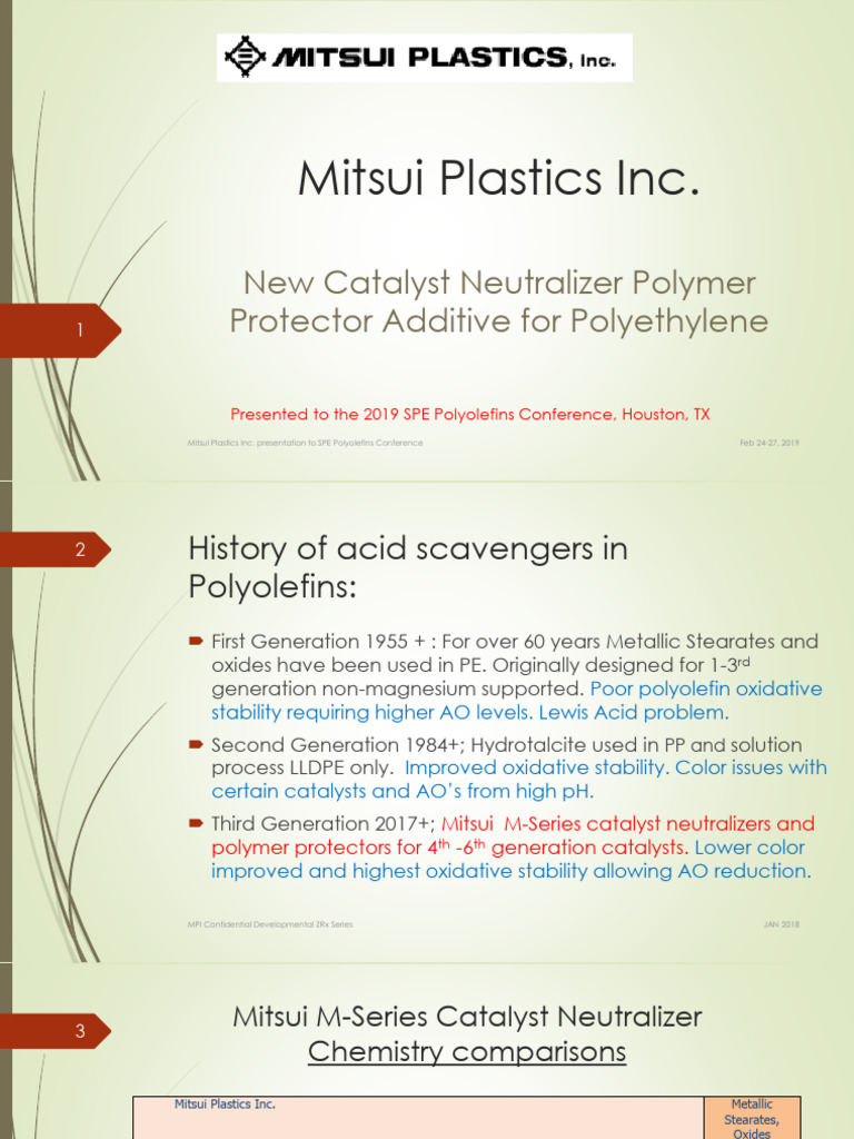 Mitsui M-Series Polymer Additive Overview | PDF | Polyethylene ...