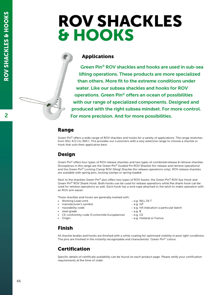 Chapter 2 - ROV Shackles and Hooks | PDF | Steel