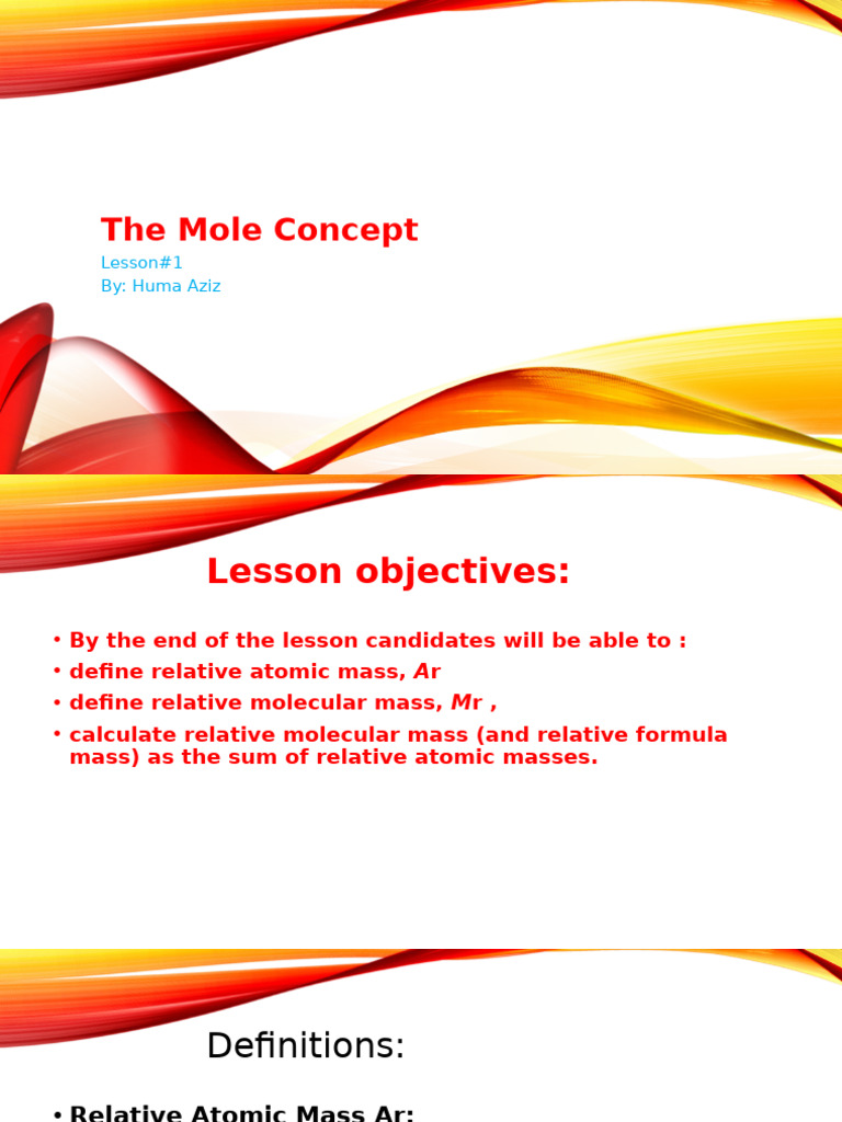 The Mole Concept #1 | PDF