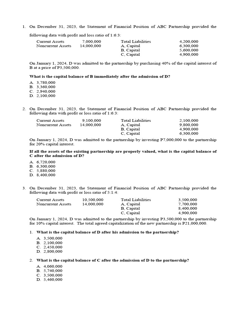 Partnership Dissolution | PDF | Balance Sheet | Interest