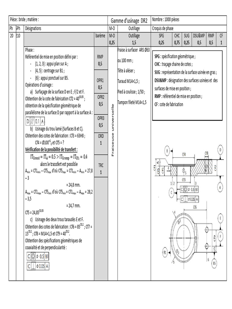 Workflow d'usinage pour bride DR2 | PDF | Métallurgie | Processus ...