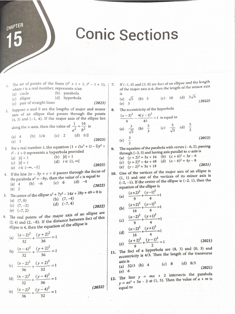 Conic Sections | PDF