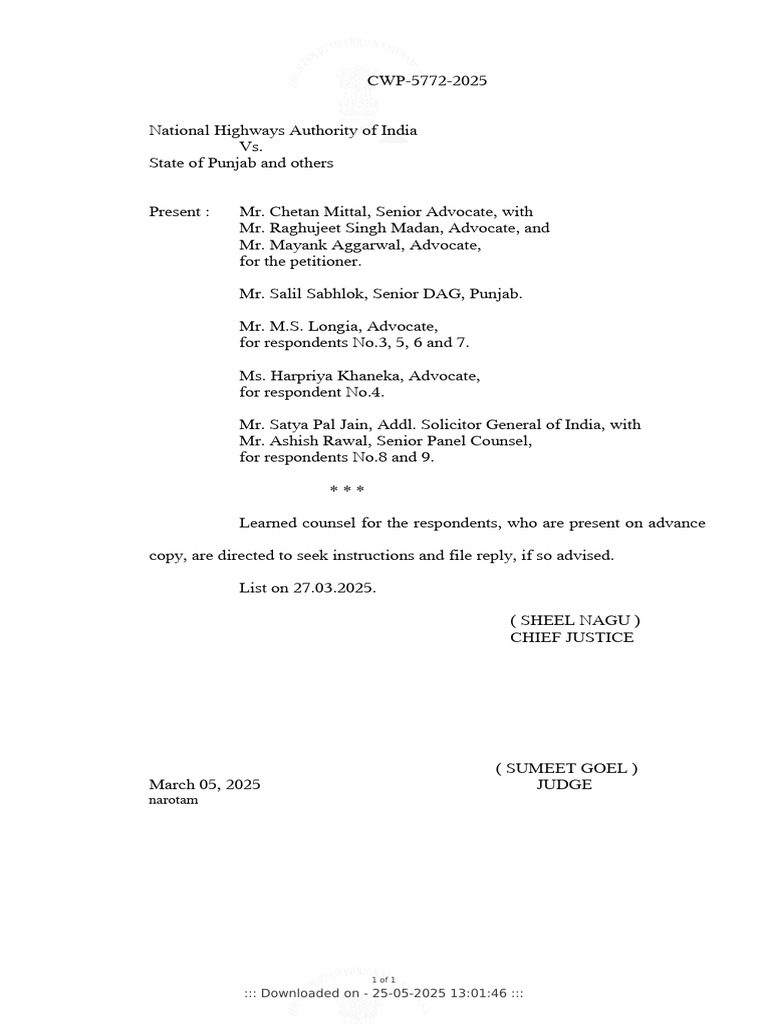 CWP 5772 2025 05 03 2025 Interim Order | PDF