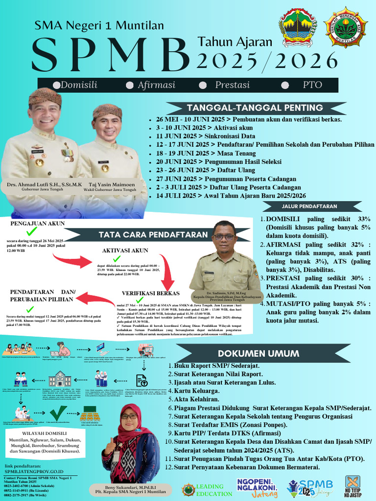 PEDOMAN SPMB SMA N 1 MUNTILAN | PDF