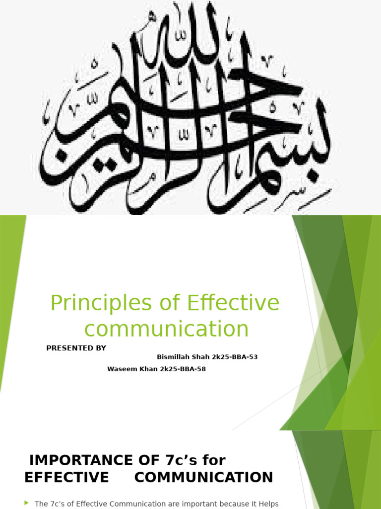 Principles of Effective | PDF | Communication | Cognition