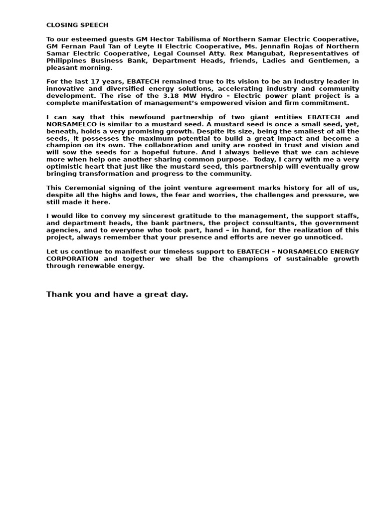 SPEECH | PDF