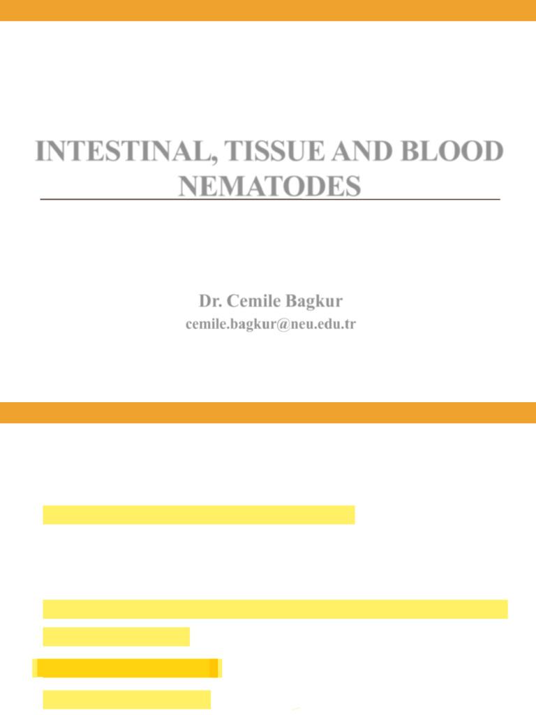 Human Intestinal Nematode Infections | PDF | Diseases And Disorders ...