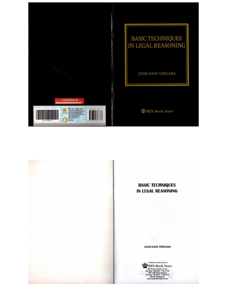 Basic Techniques in Legal Reasoning | PDF
