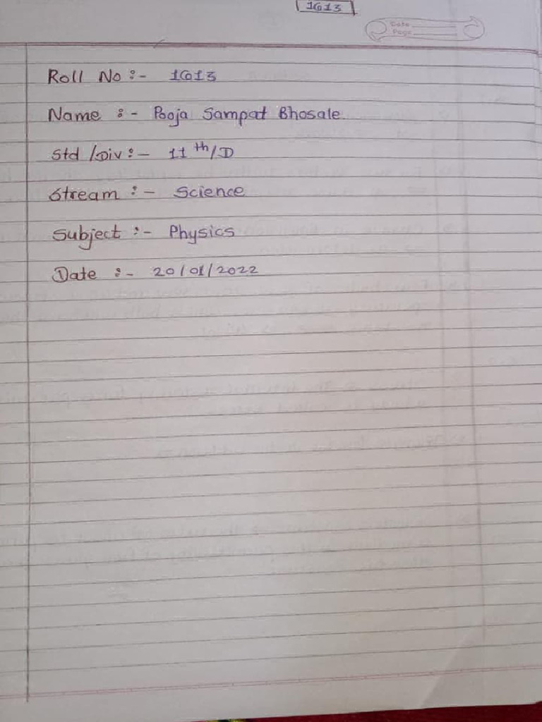 Pooja Physics UT1 | PDF