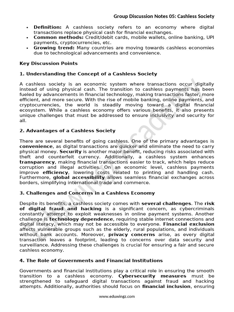 GD 05 Cashless Society | PDF | Computer Security | Security