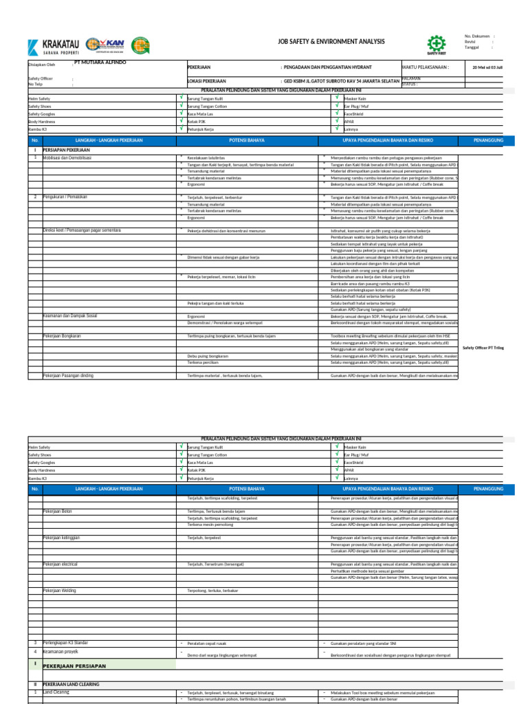 1.Contoh Format Jsea | PDF