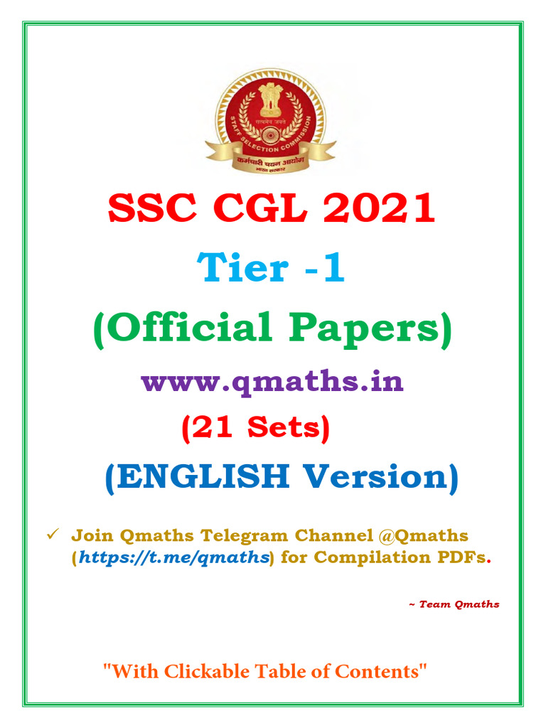All Shift Question Paper SSC CGL 2022 Tier 01 | PDF | Question