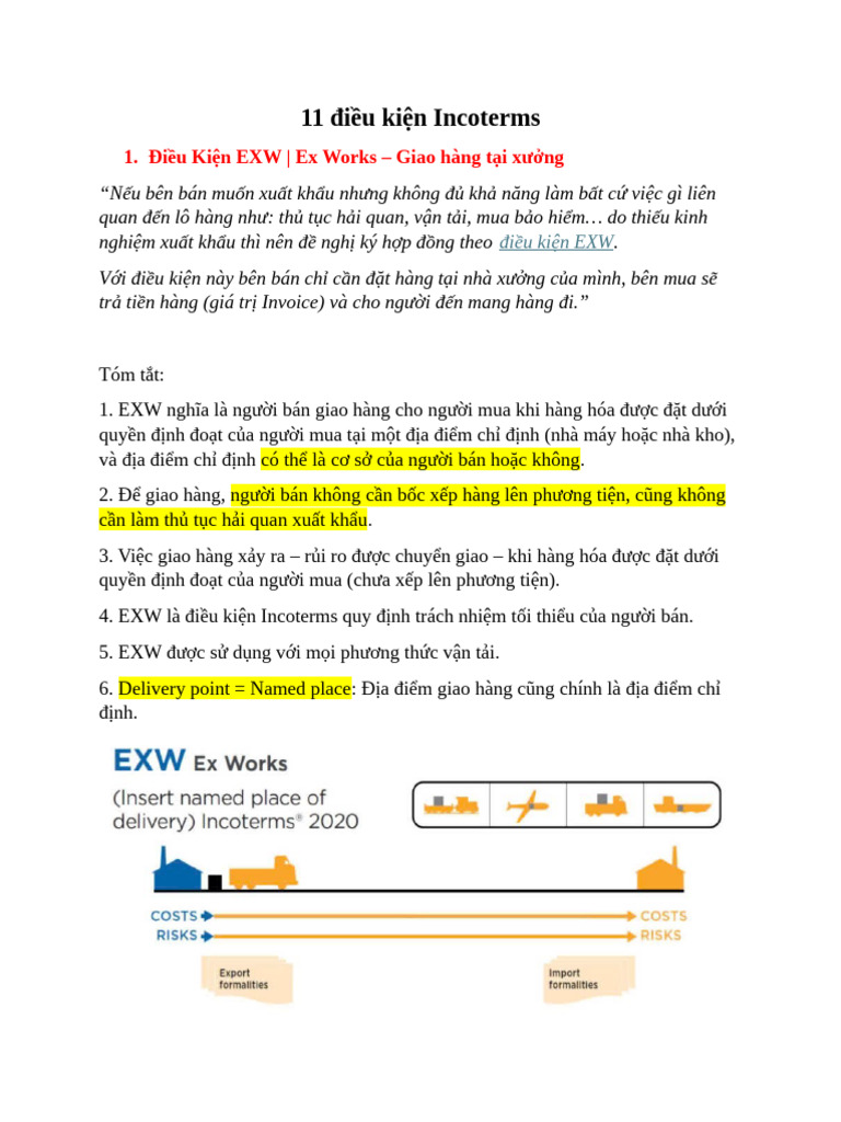 11 Điều Kiện Incoterms | PDF