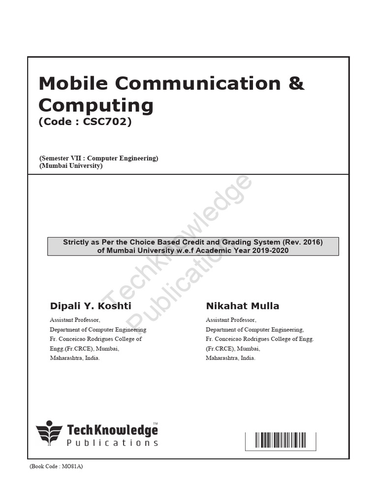 Mobile Communication and Computing | PDF | Transmission Control ...