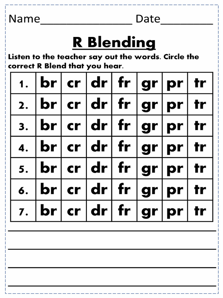 Phonics R Blending | PDF