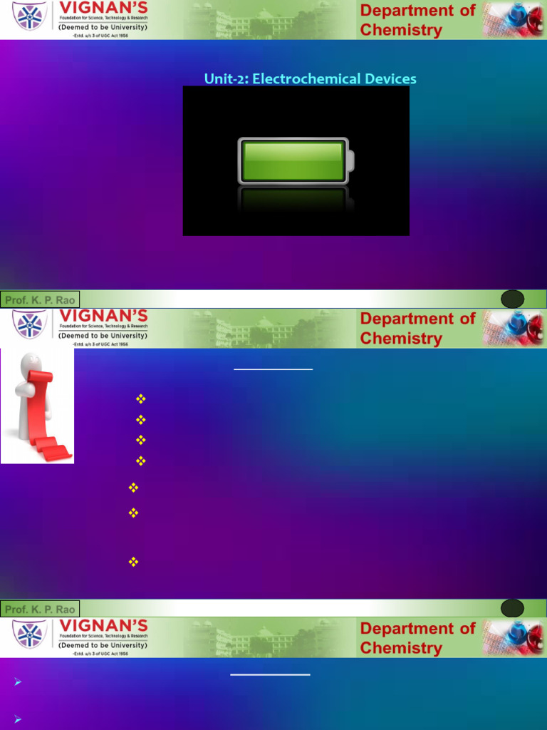 Engineering Chemistry Unit 2 1 | PDF | Electrochemistry | Anode