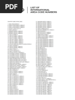 Country Dialing Codes & Formats 2025 | PDF