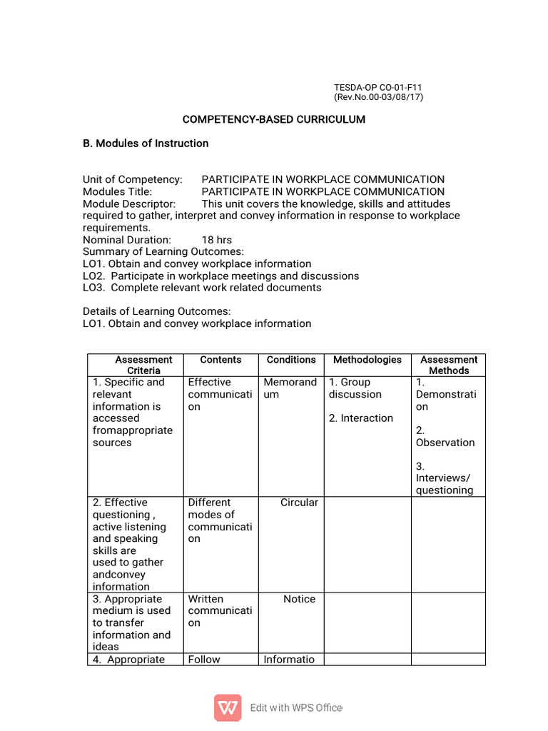 Module of Instruction (Basic Competency) | PDF | Occupational Safety And Health | Risk