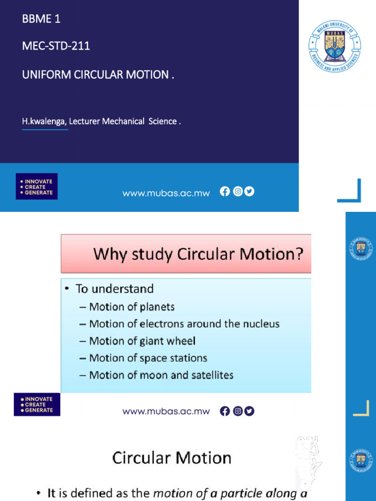 Circular Motion. | PDF